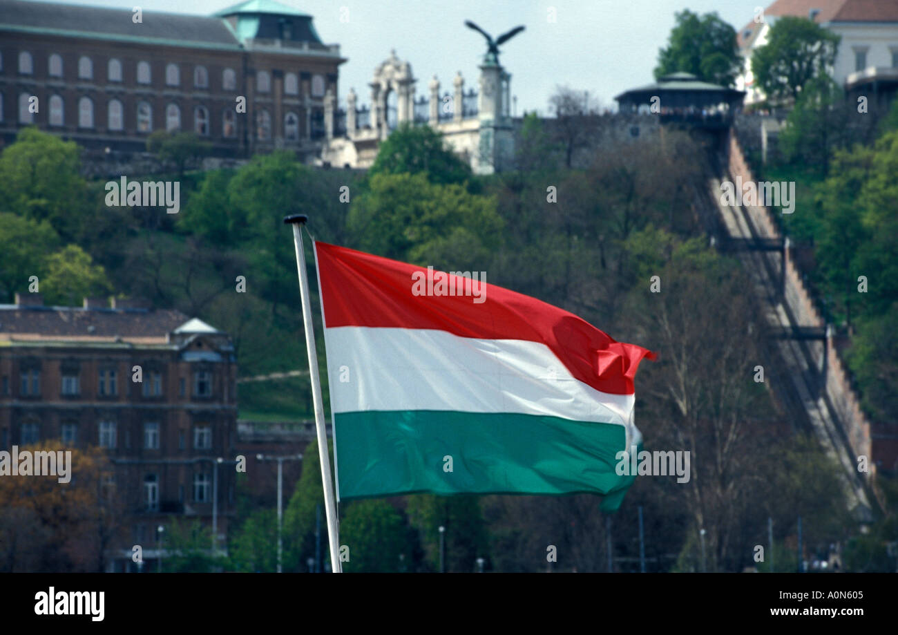 Budapest, hungarian flag Stock Photo - Alamy