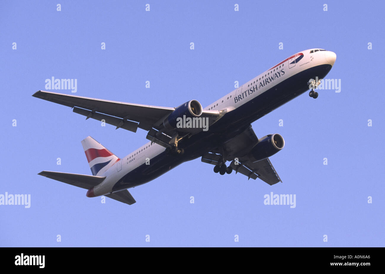 Boeing 767 British Airways Landing Approach Heathrow Airport Stock ...
