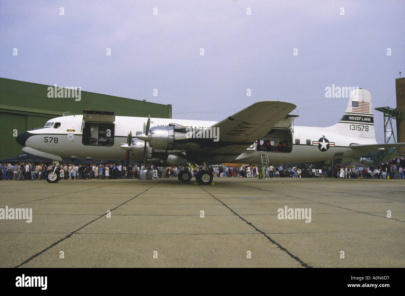 Douglas C118A Liftmaster US Navy Mildenhall Airshow Stock Photo - Alamy