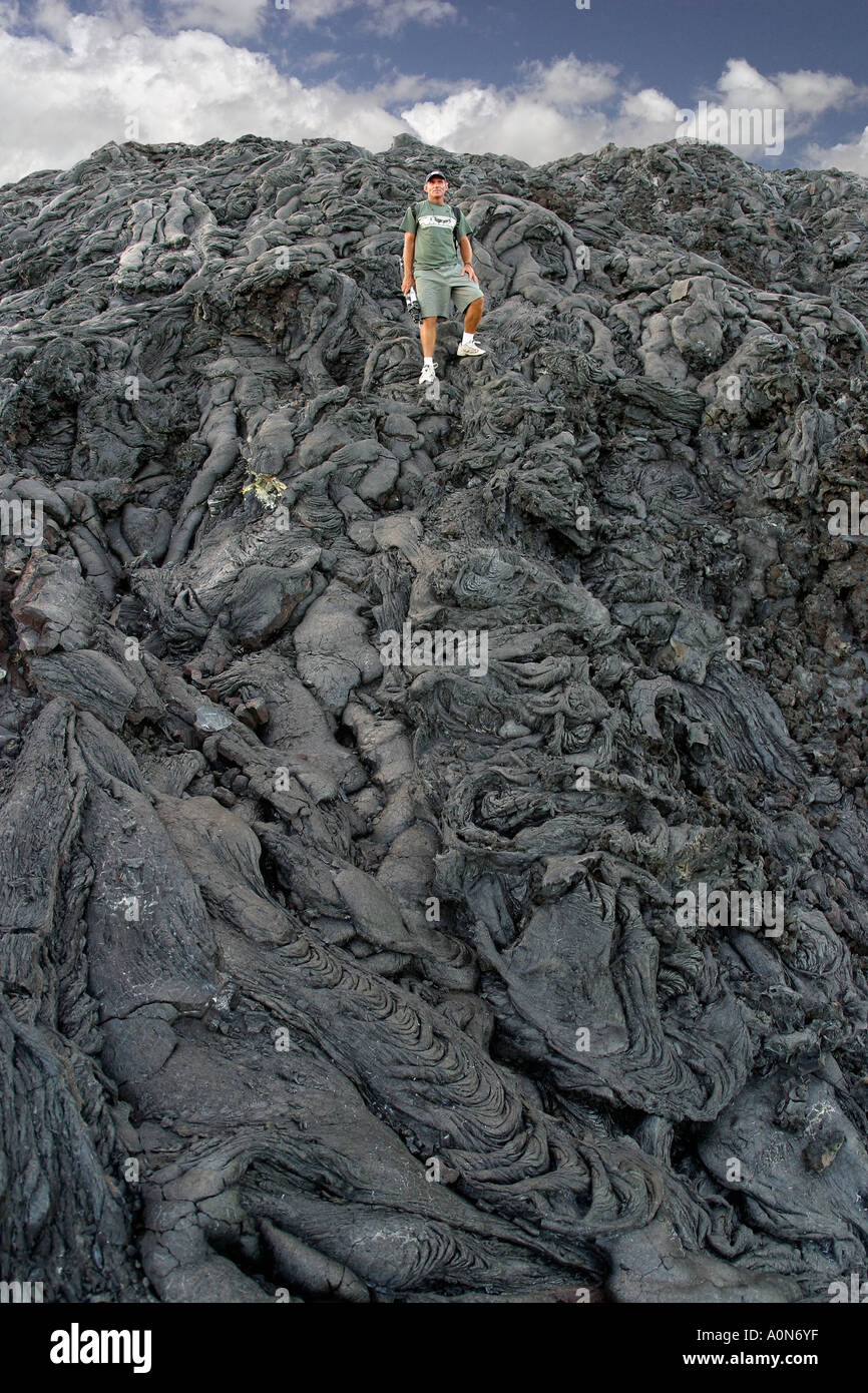 Hiker [MR] Volcano s National Park, Hawaii Stock Photo - Alamy