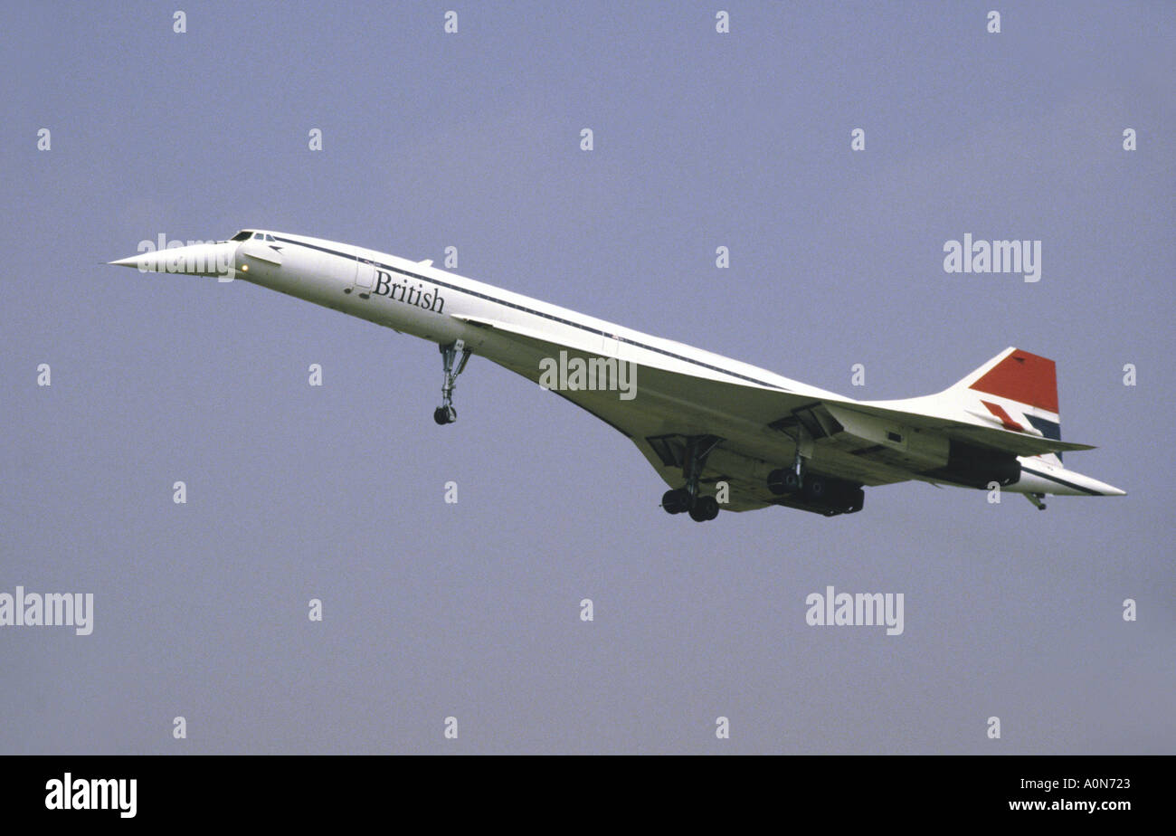 Concorde British Airways plane, Flypast Fairford Air Tattoo Stock Photo ...
