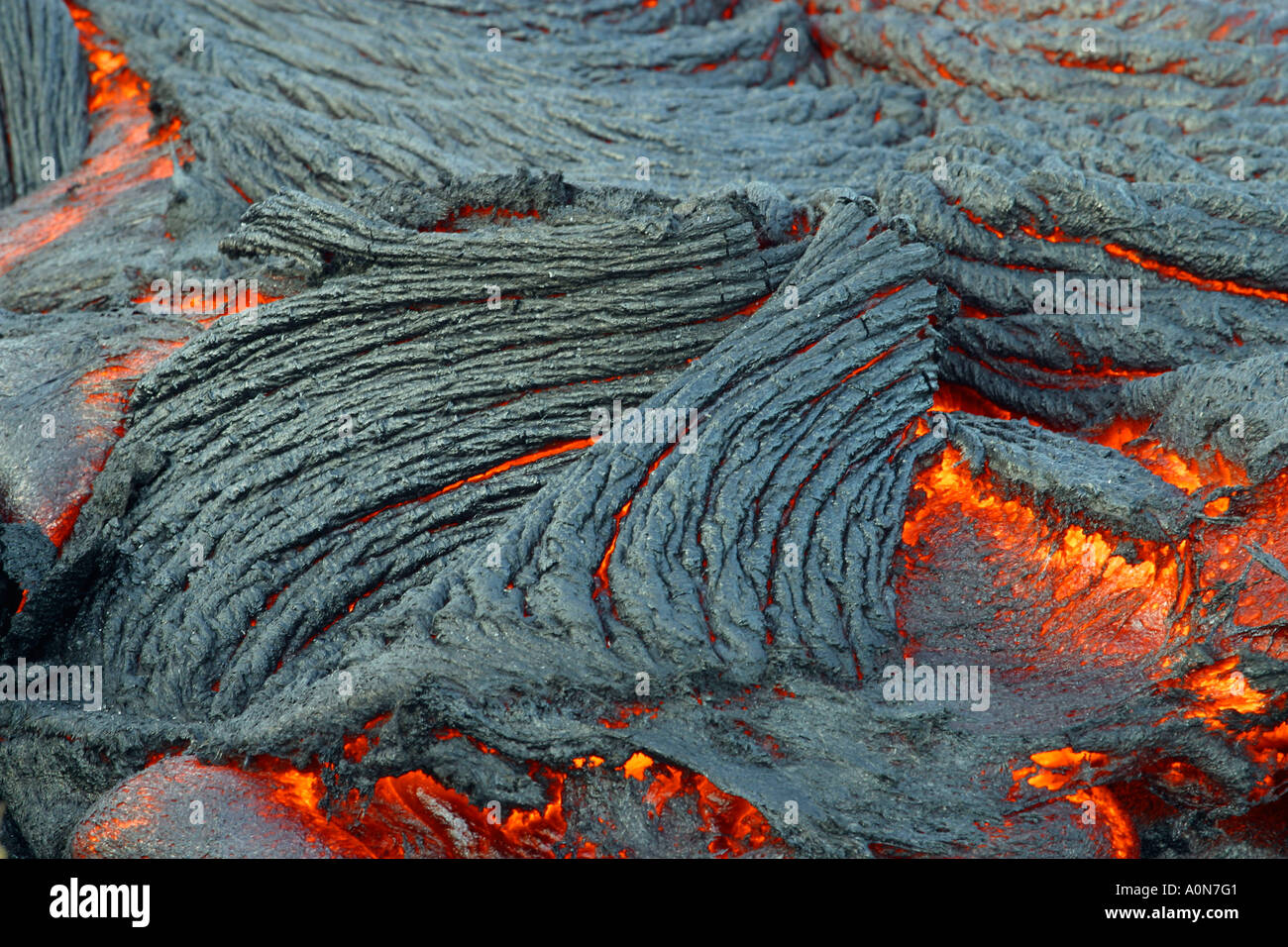Hot Lava, Volcano s National Park, Hawaii Stock Photo - Alamy
