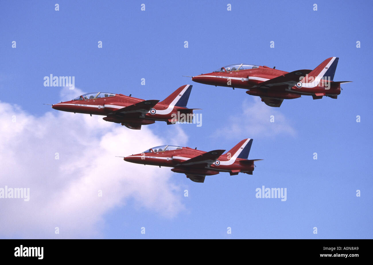 Red Arrows Hawk Tl Formation Flypast Fairford Air Tattoo Stock Photo ...