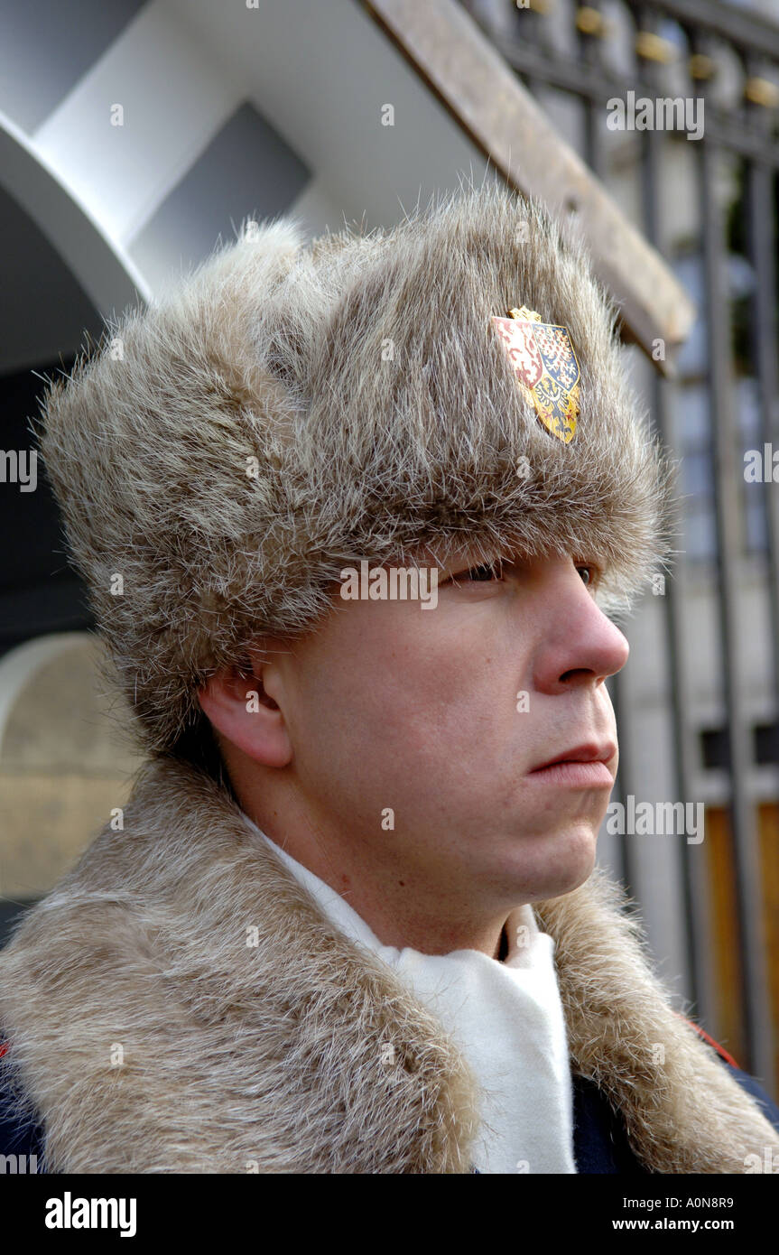 imperial palace guard soldier winter uniform hat cold fur skin official ...