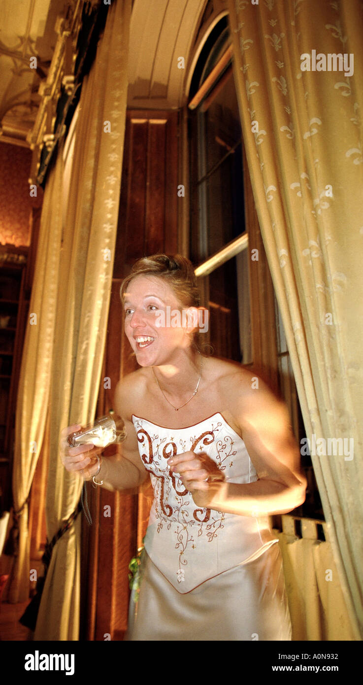 a bride at her wedding Stock Photo - Alamy