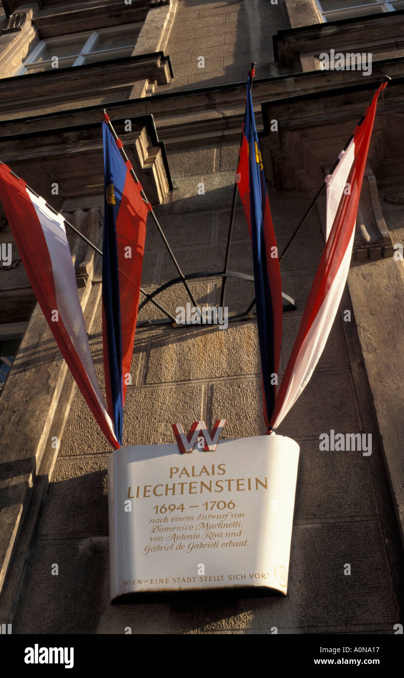 Vienna, sign Palais Liechtenstein Stock Photo - Alamy