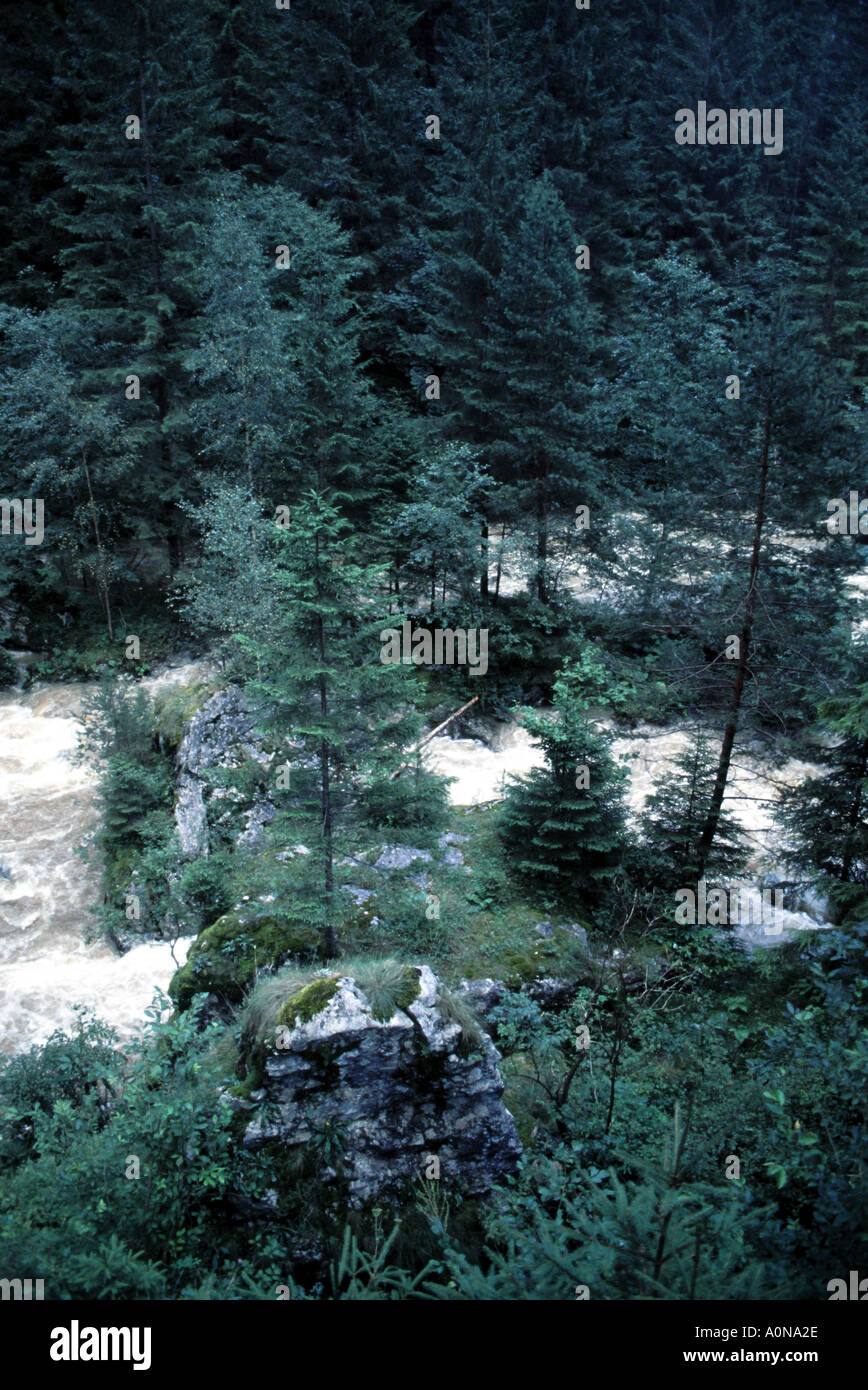 Bicaz Key on Bicaz River turistic destination in Carpathian Mountains ...