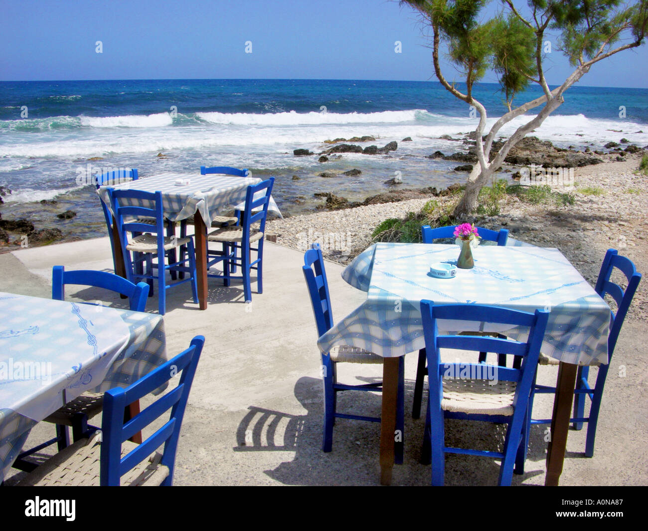 PARALIA MILATOU Milatus Beach MILATOS typical greek restaurant on the ...