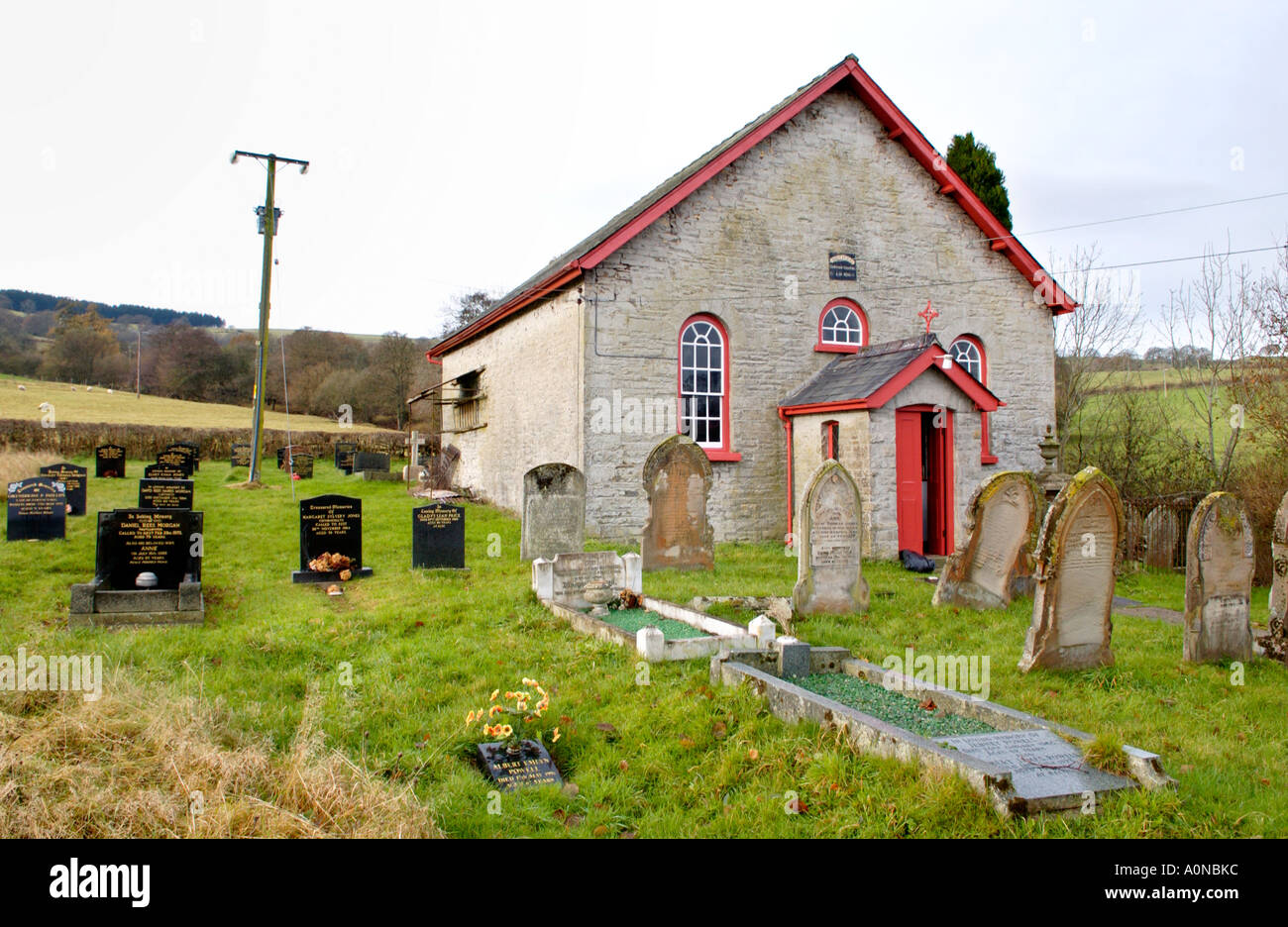 Bethel Baptist Chapel at Pwllgloyw near Brecon Powys Wales UK built ...