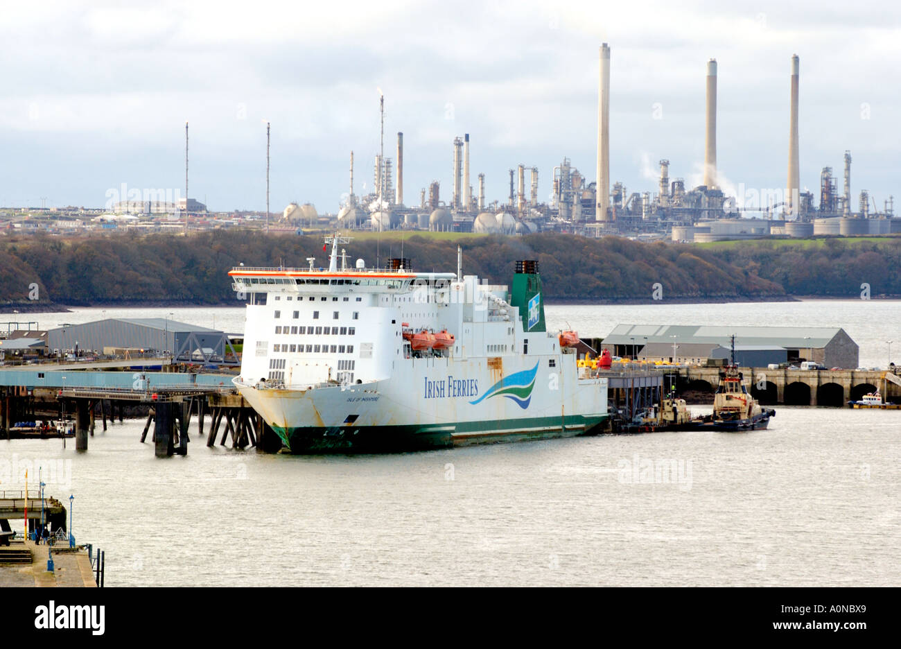 Irish Ferries Isle of Inishmore vehicle and passenger ferry moored at ...