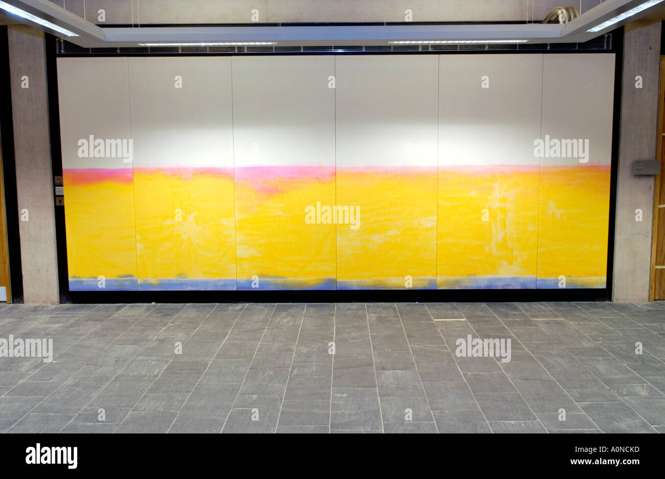 Artwork painting in public area of the National Assembly for Wales in ...