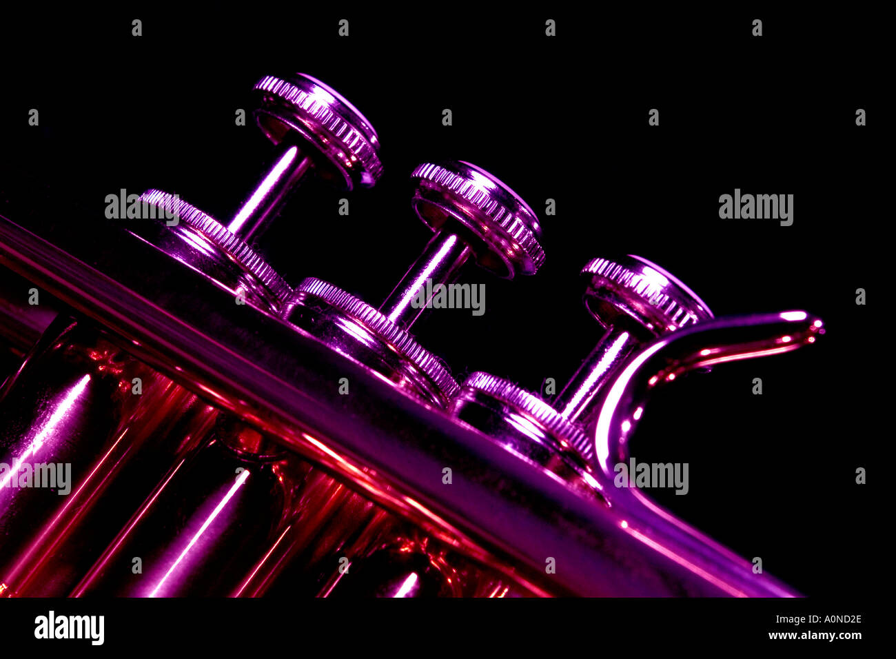 Music trumpet valves hi-res stock photography and images - Alamy