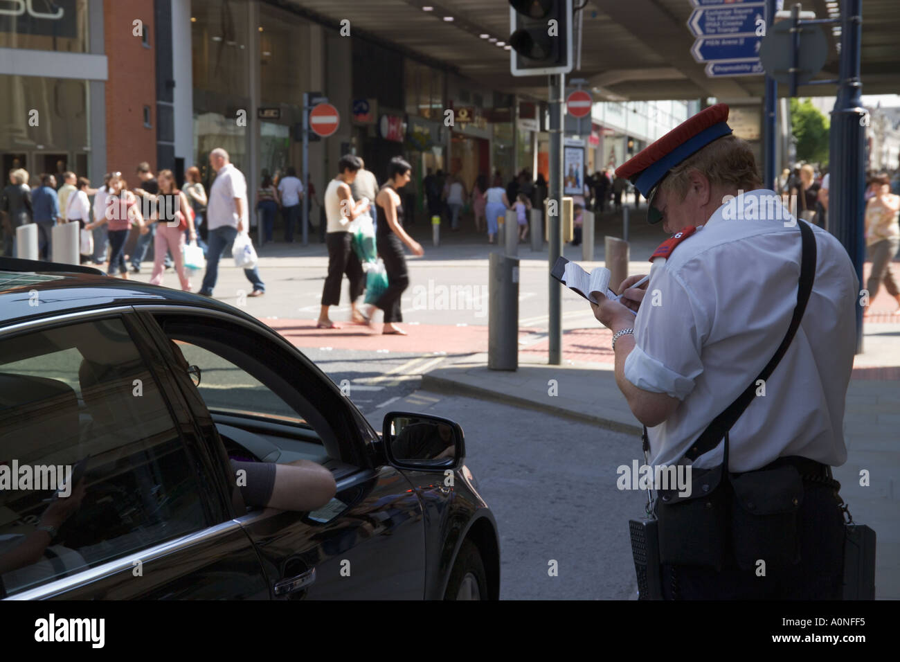 Traffic Warden Manchester England Stock Photo - Alamy