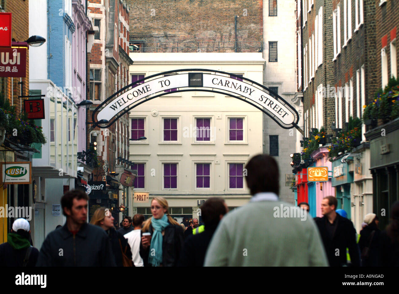 soho carnaby street scene Stock Photo - Alamy