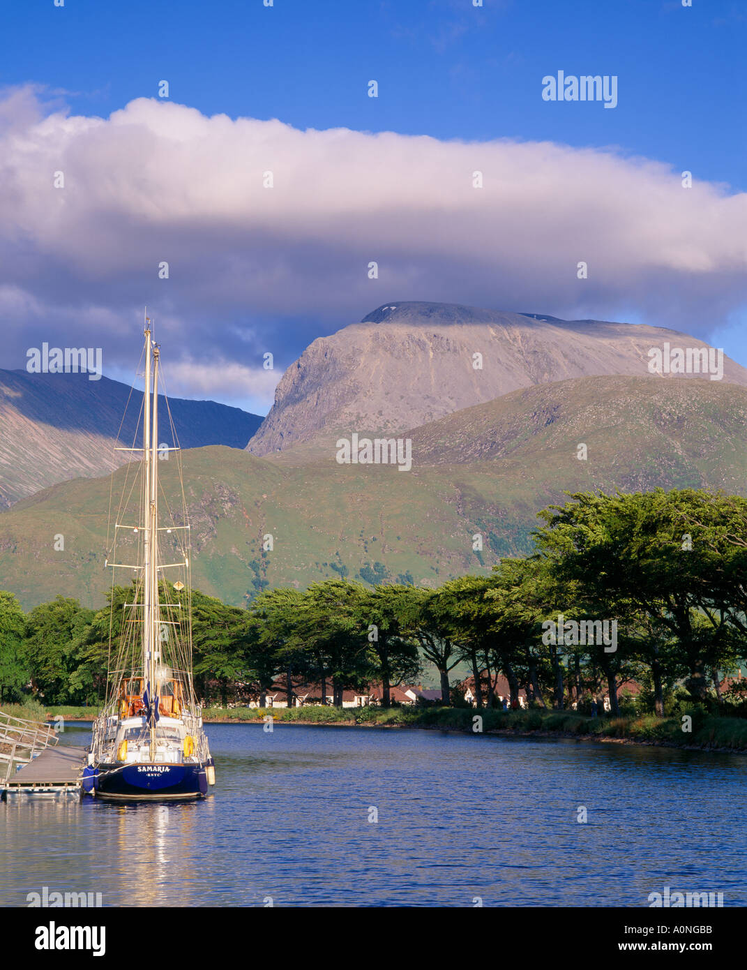 The Caledonian Canal and Ben Nevis, Corpach, near Fort William ...