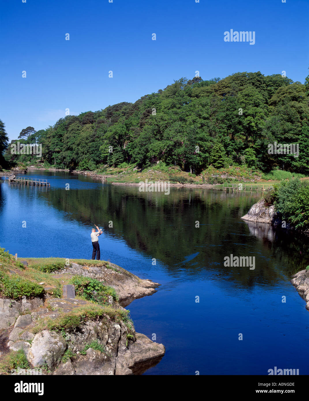 Fishing on the River Shiel, near Acharacle, Lochaber, Highland ...