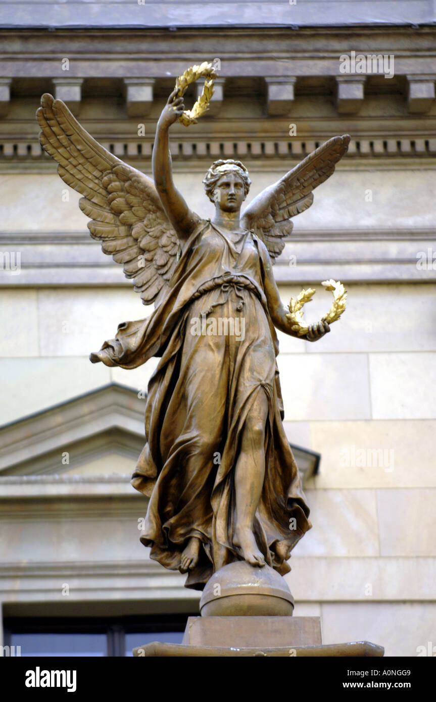 female angel detail sculpture prague Stock Photo - Alamy