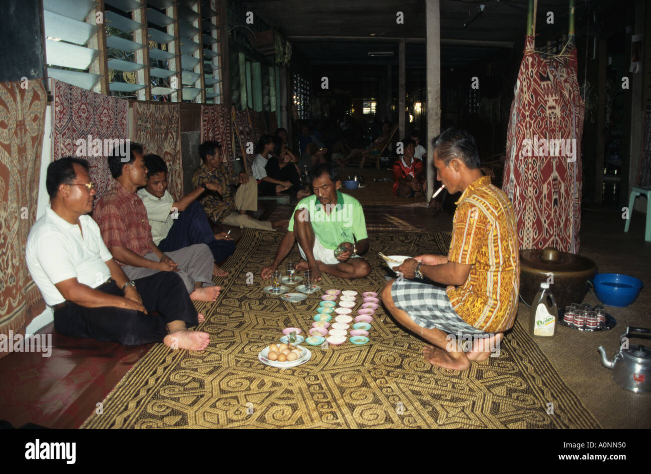 Offering to the gods a Dayak Long house Malaysia Stock Photo - Alamy