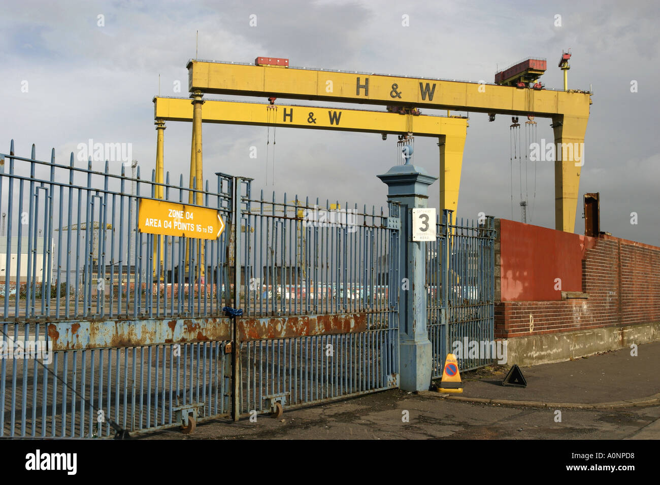 Harland and Wolff cranes Samson and Goliath Belfast Shipyard Stock ...