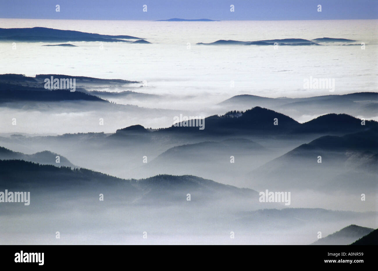 Matra Mountains in Hungary at Horizon seen from Low Tatra, Slovakia ...