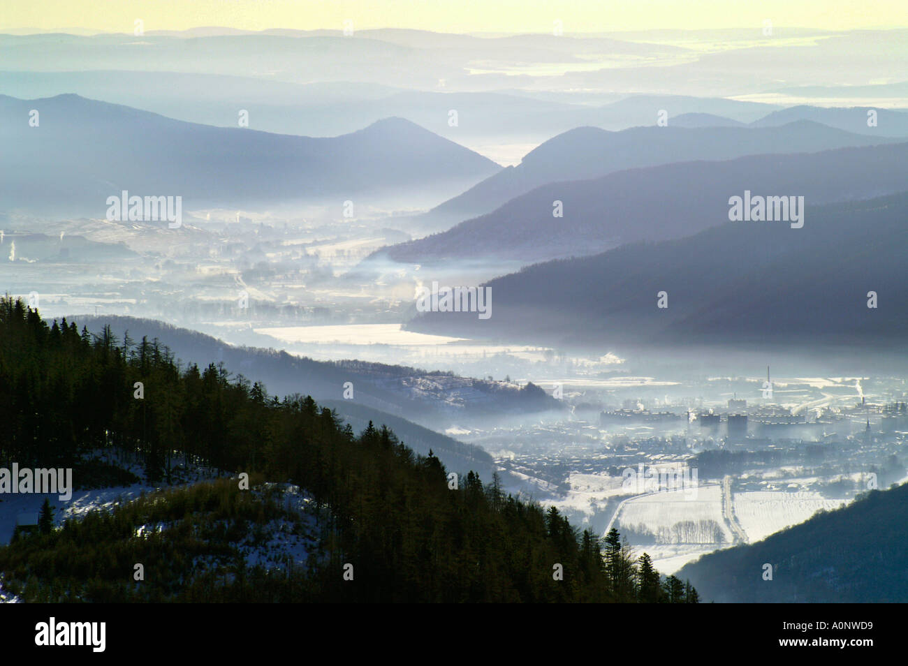 Revuca Town from Mt Poludnica Stock Photo - Alamy