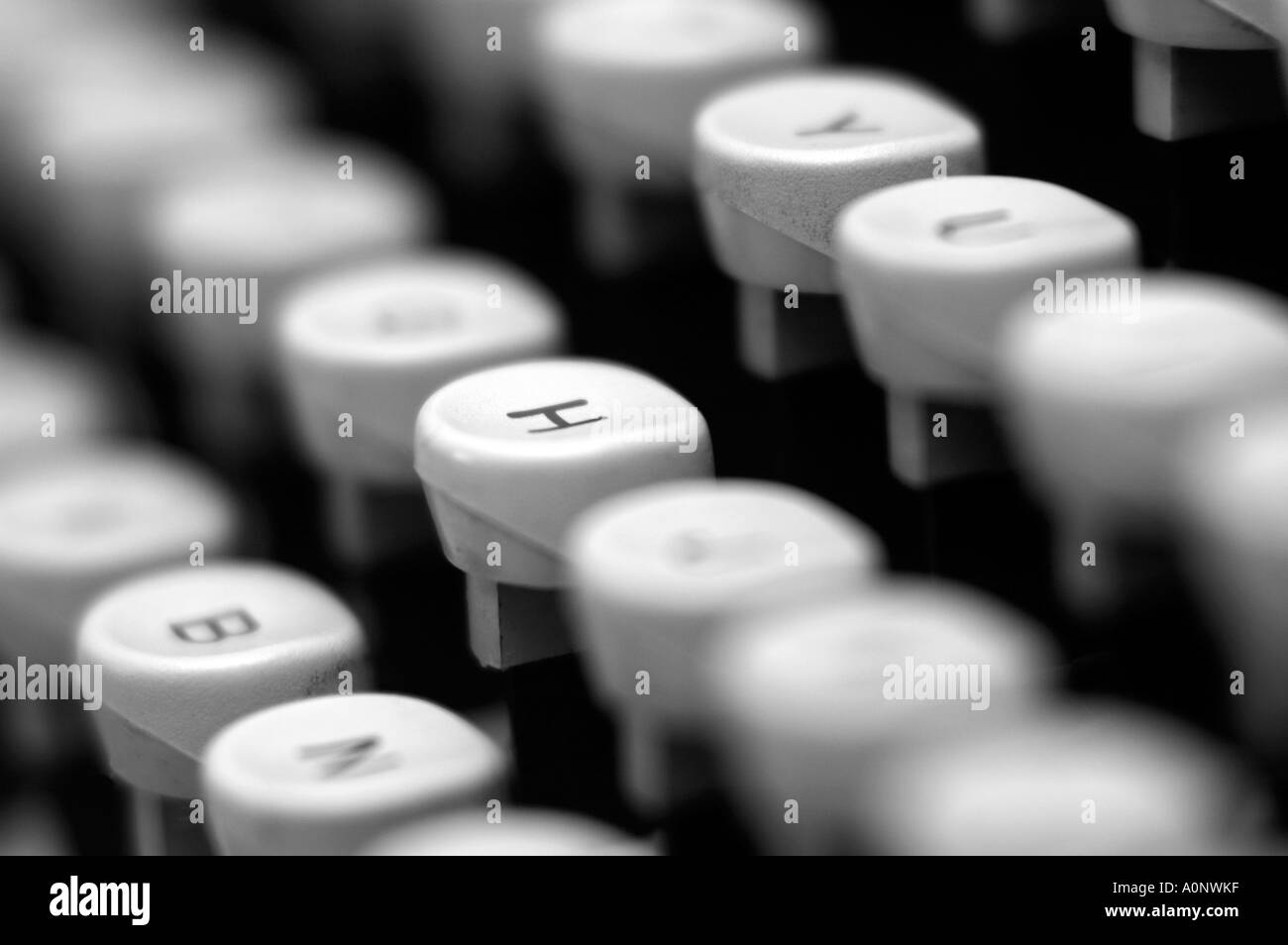 keyboard of an old classic typewriter Stock Photo - Alamy
