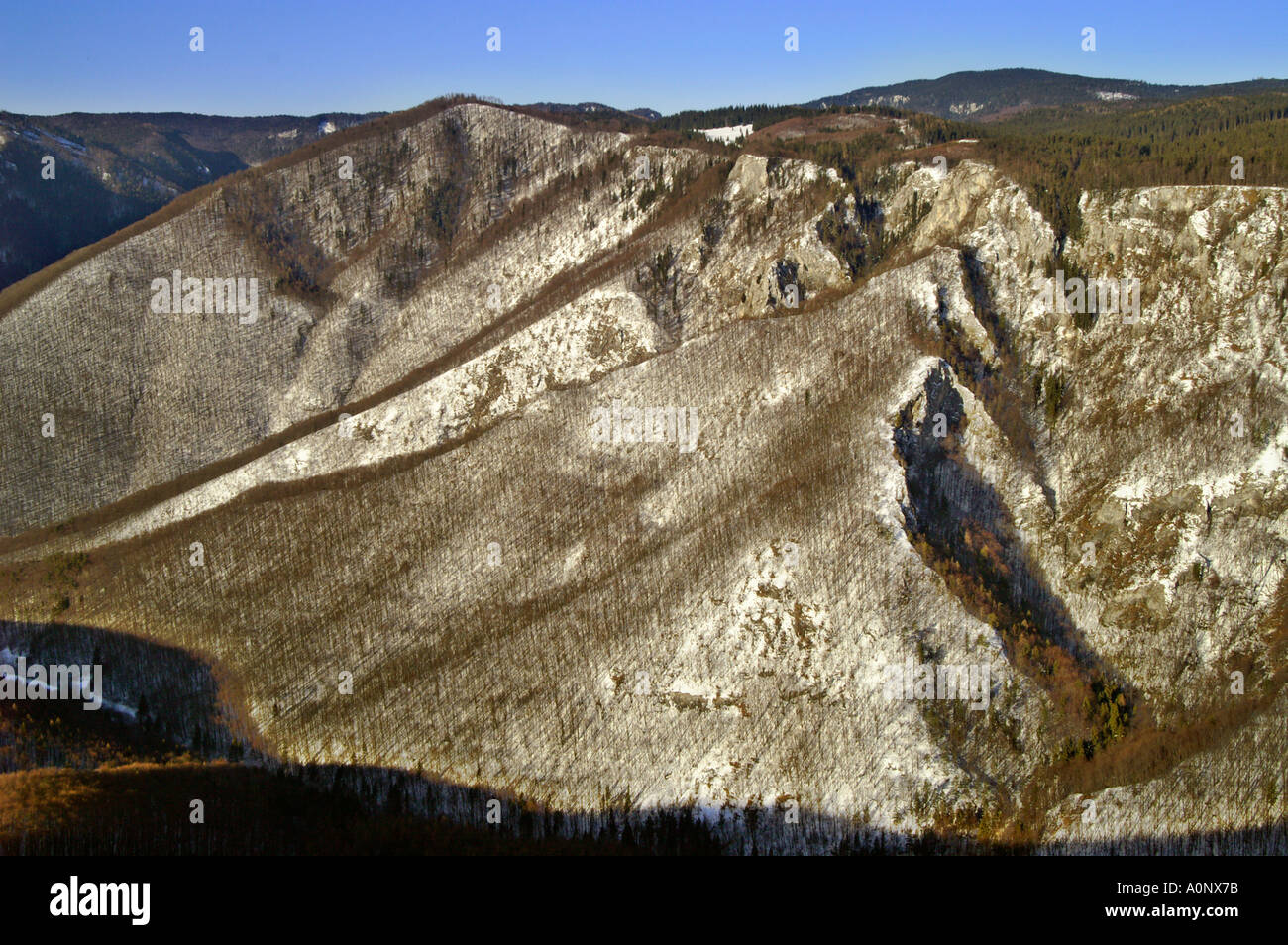 Mt Poludnica from Mt Ciganka, Muranska Planina national park, Slovakia ...