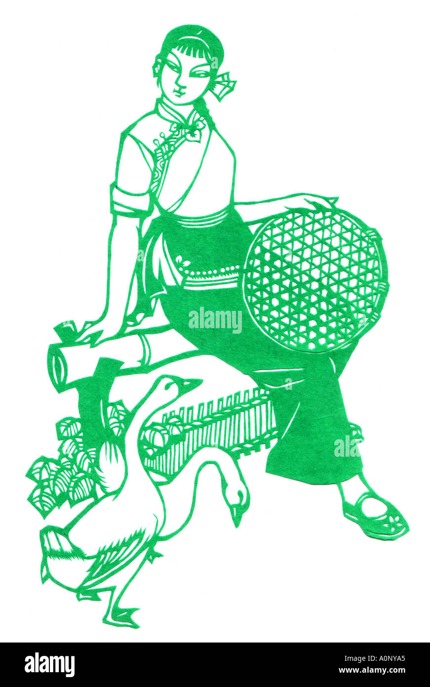 Girl farm illustration Cut Out Stock Images & Pictures - Alamy