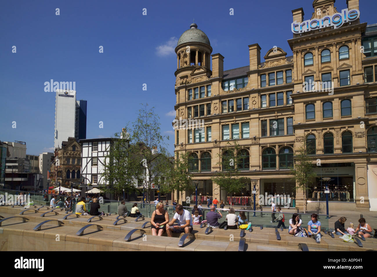 Exchange Square and The Triangle Manchester Lancashire England Stock ...