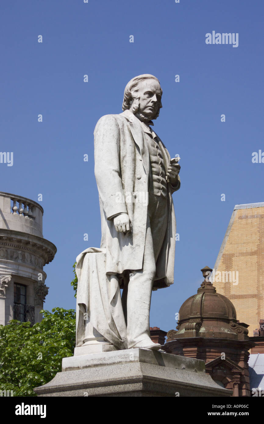 Statue of John Bright "Albert Square" Manchester Lancashire England ...