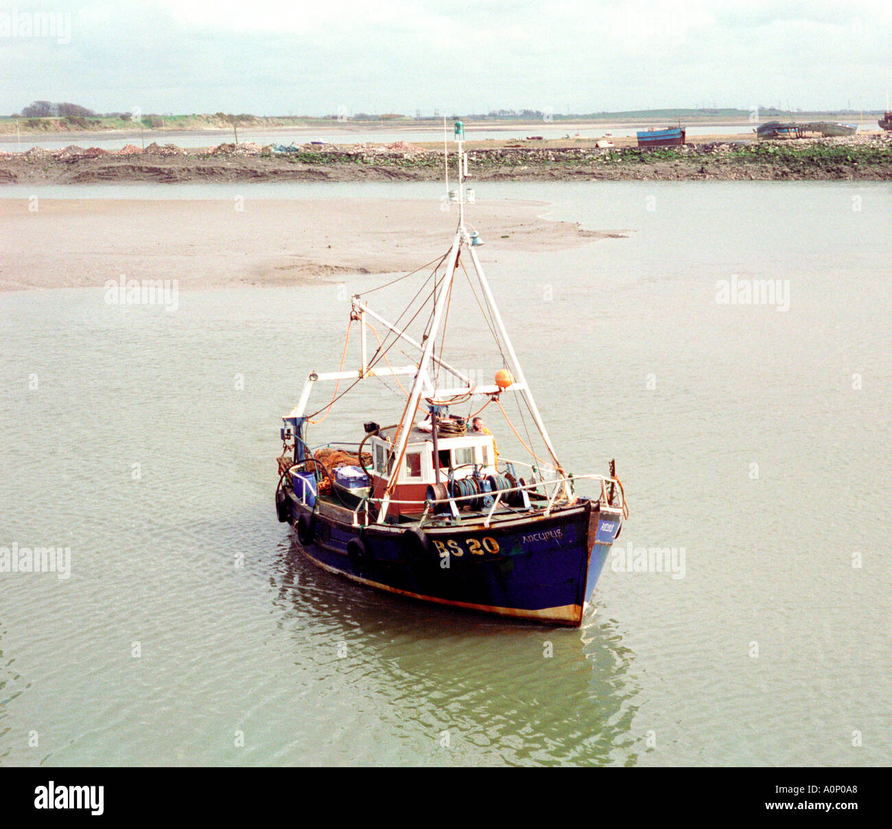 Trawler Anturus approaching Jubilee Quay Fleetwood Lancashire England ...