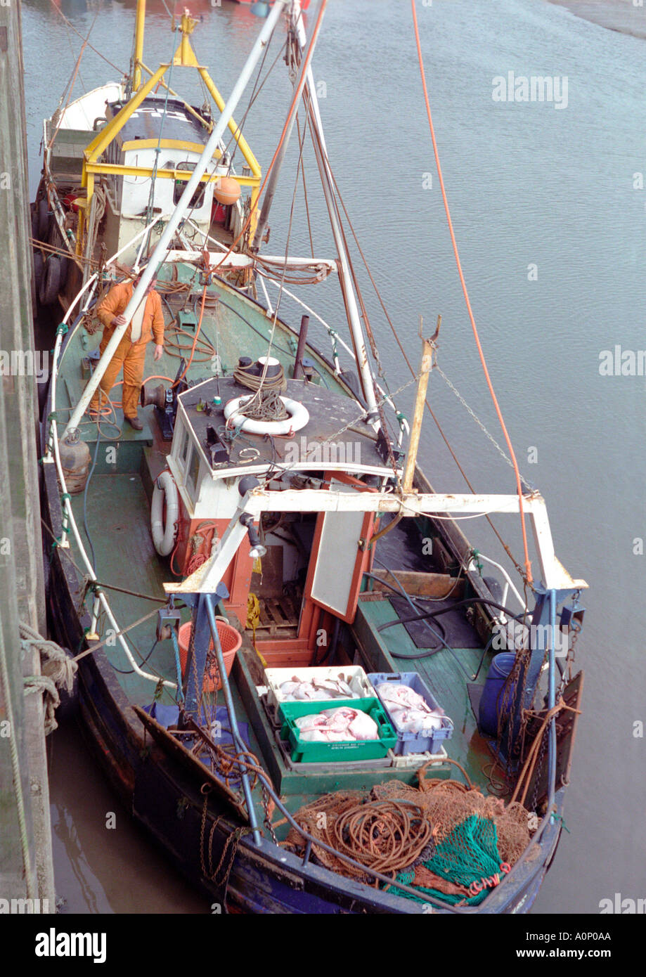 Trawler Anturus berthed alongside Jubilee Quay Fleetwood Lancashire ...