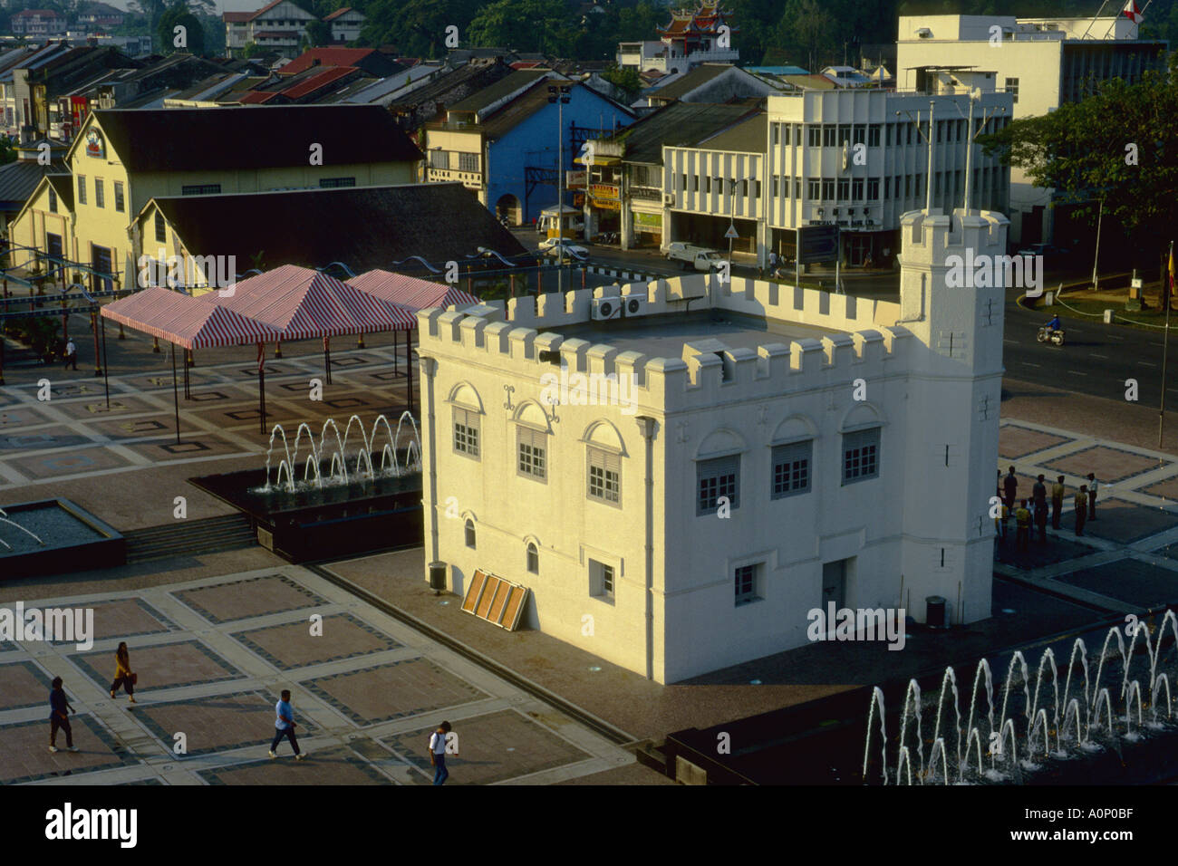 Malaysia Kuching Square Tower Stock Photo - Alamy