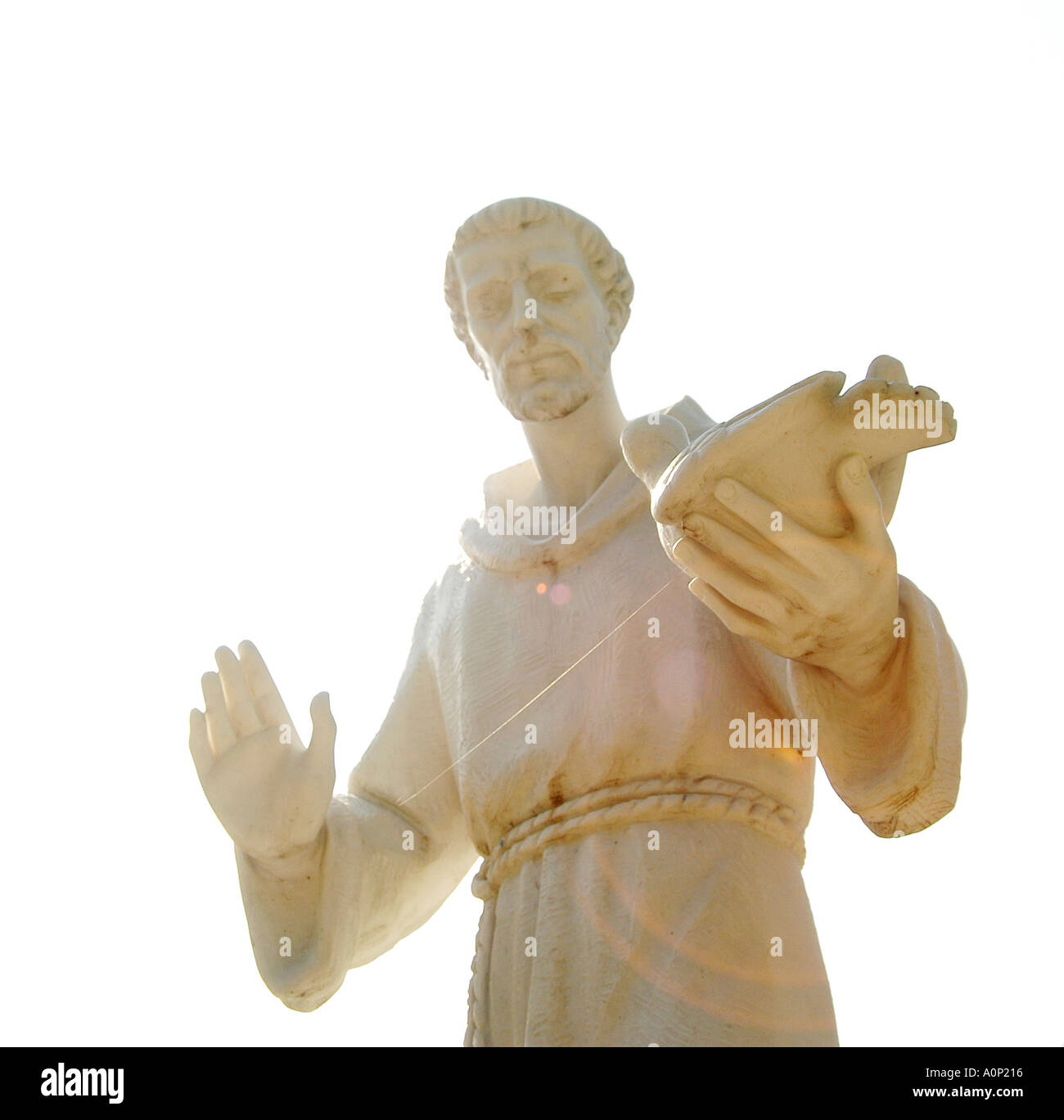 charterhouse Gaming, statue of Saint Franz from Assisi Stock Photo - Alamy