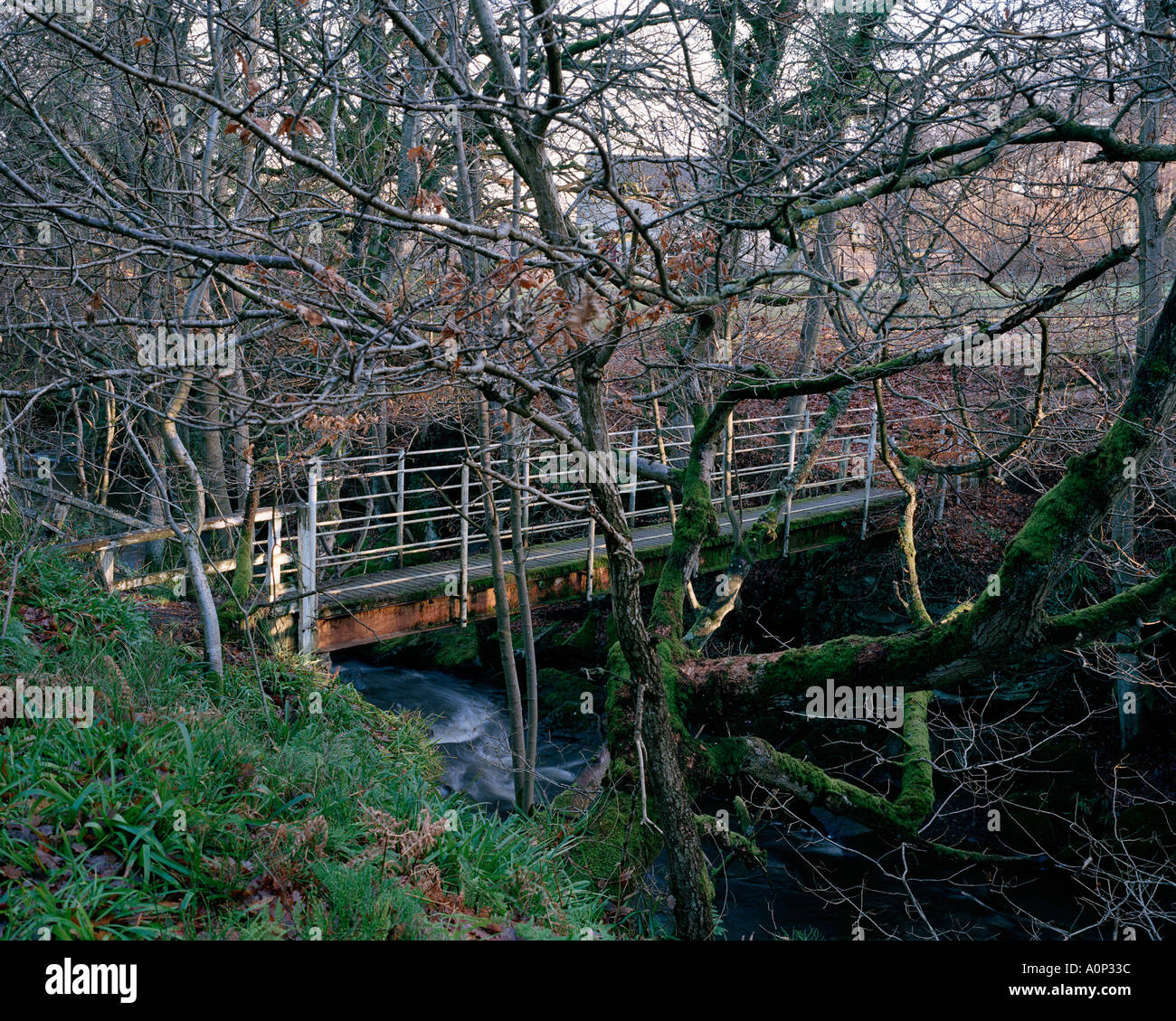 Grey wood footbridge hi-res stock photography and images - Alamy