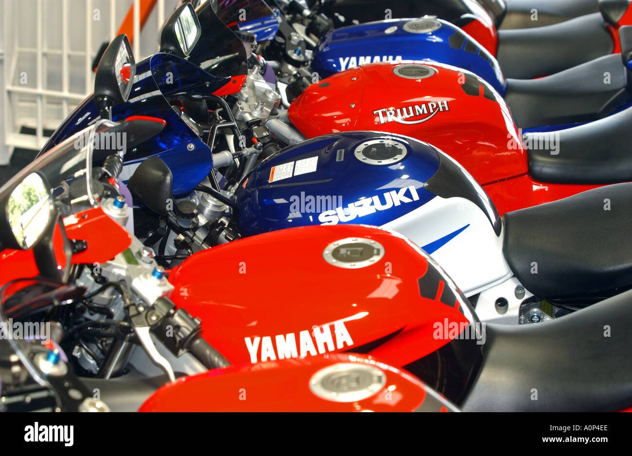 Yamaha motorcycle petrol tanks hi-res stock photography and images - Alamy