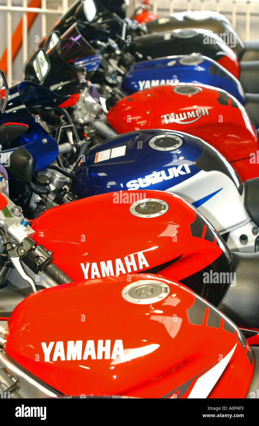 Yamaha motorcycle petrol tanks hi-res stock photography and images - Alamy