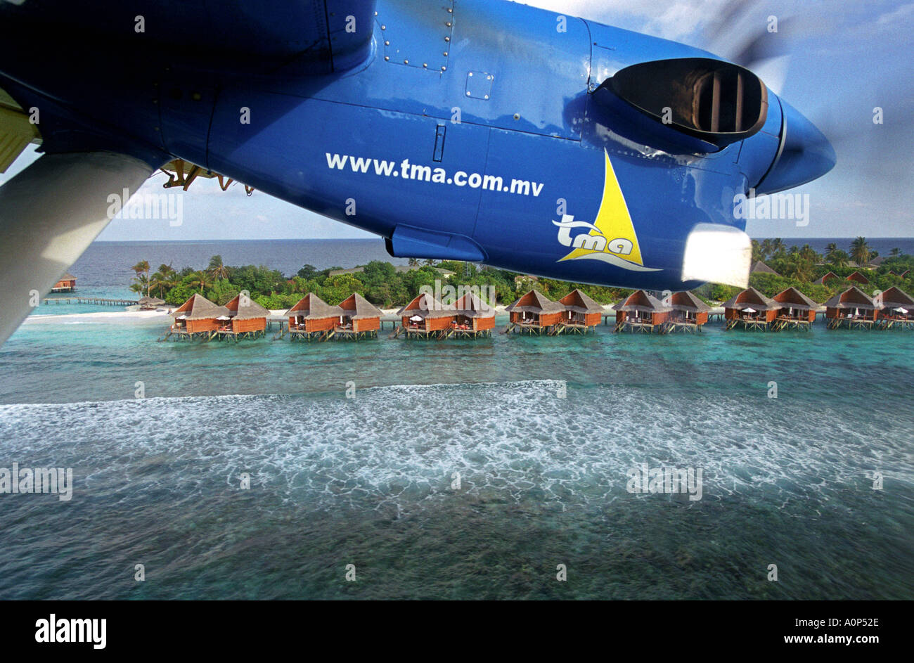 Aerial view of The Maldives from a seaplane Stock Photo - Alamy