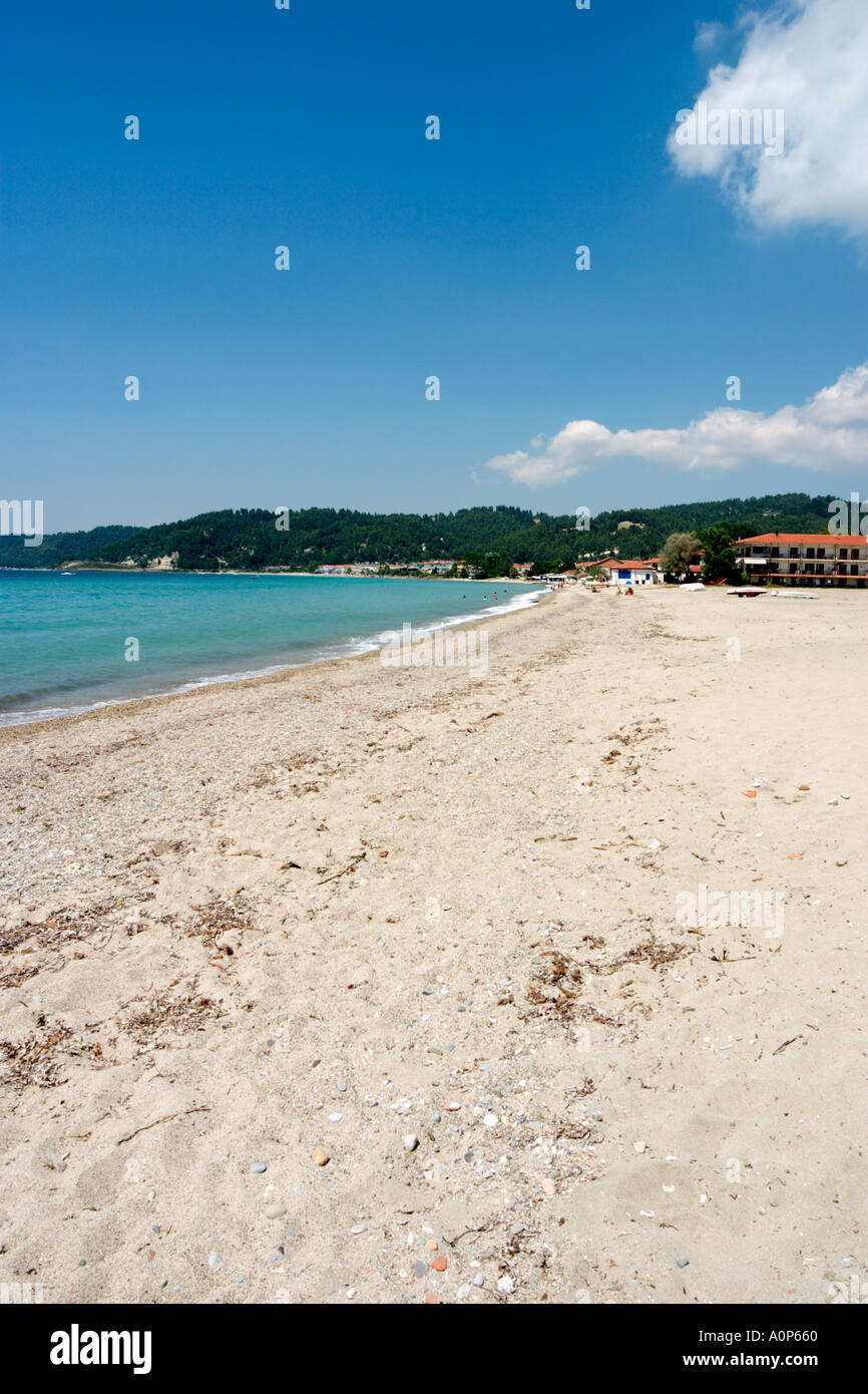 Beach, Fourka, Kassandra Peninsula, Halkidiki, Greece Stock Photo - Alamy