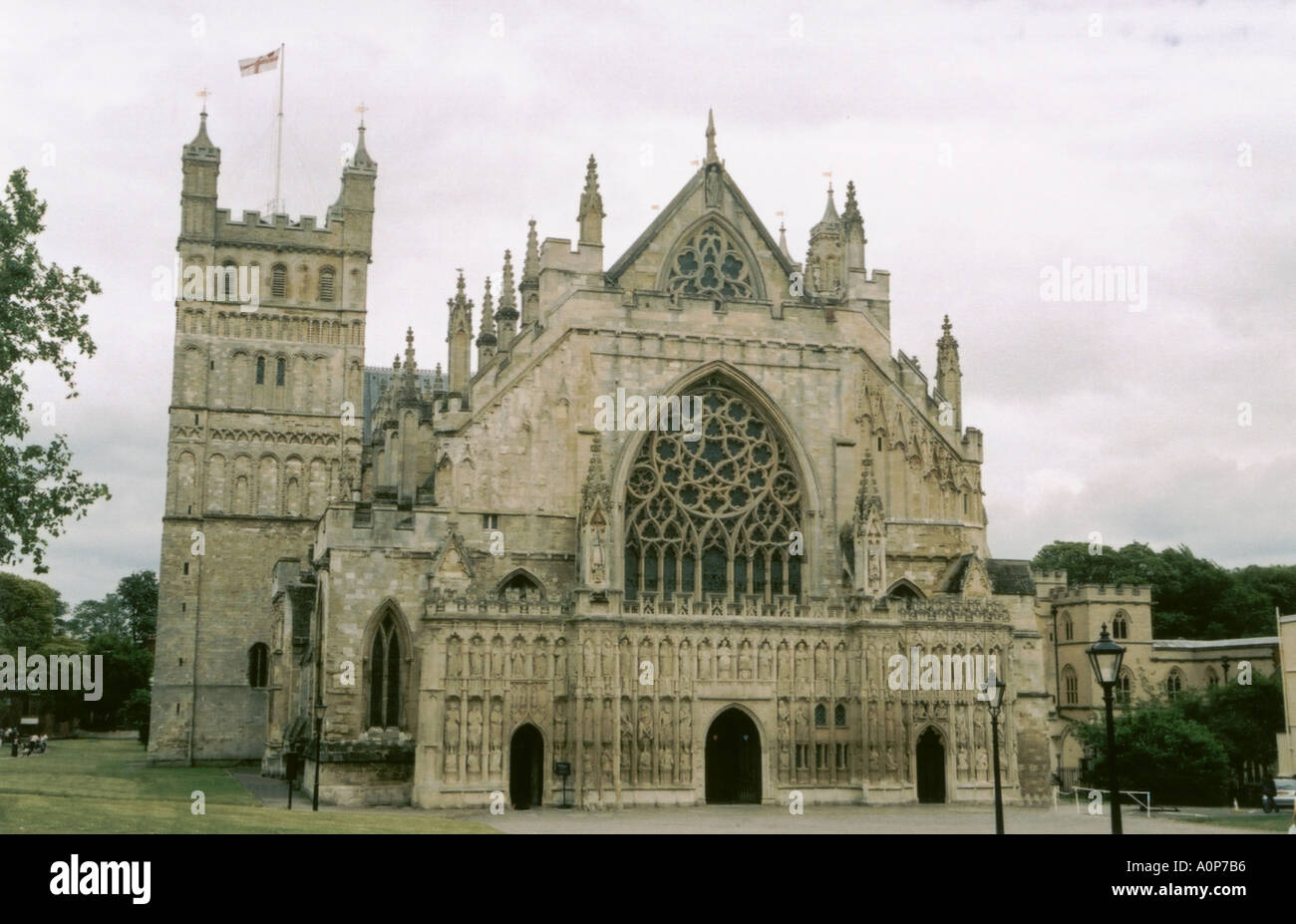 Exeter cathedral main door entrance Devon South West England UK Europe ...