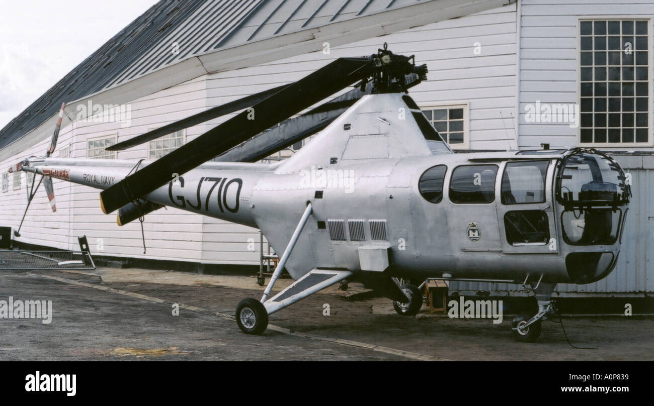Royal Naval Helicopter with fold away wings Stock Photo - Alamy