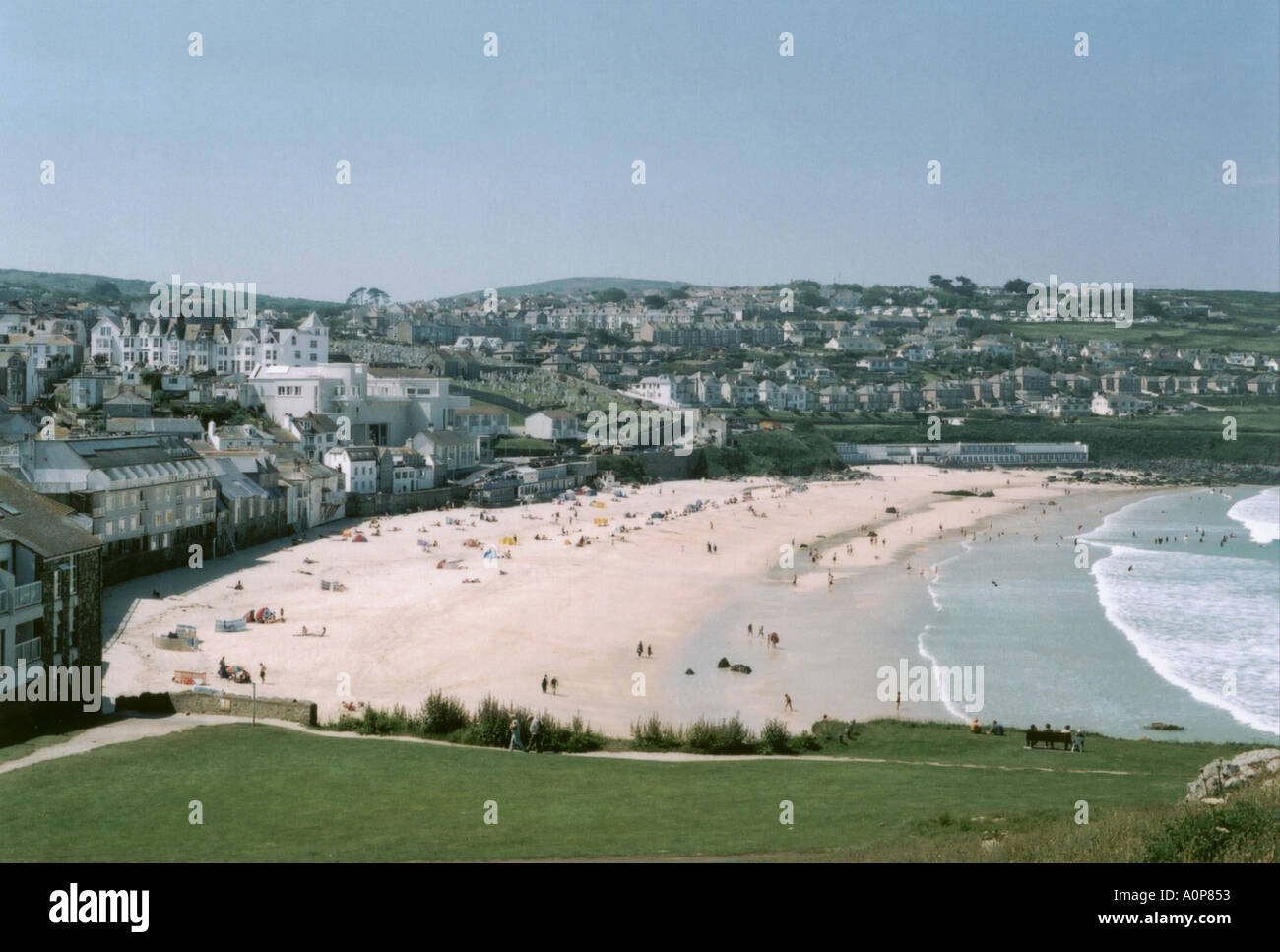 The Tate gallery St Ives Cornwall England UK Europe overlooking the ...