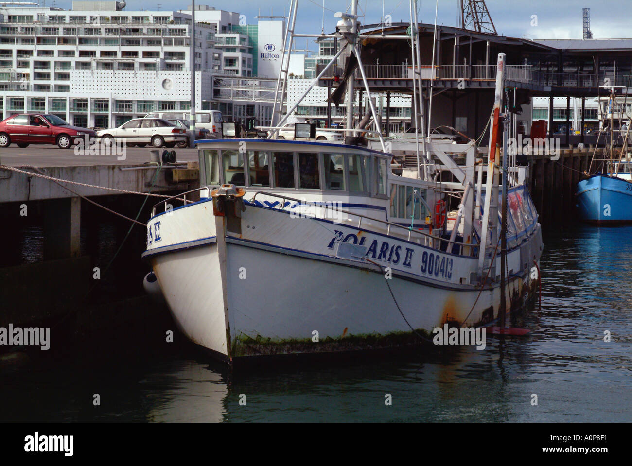 Long line trawler moored at fishing dock Stock Photo - Alamy