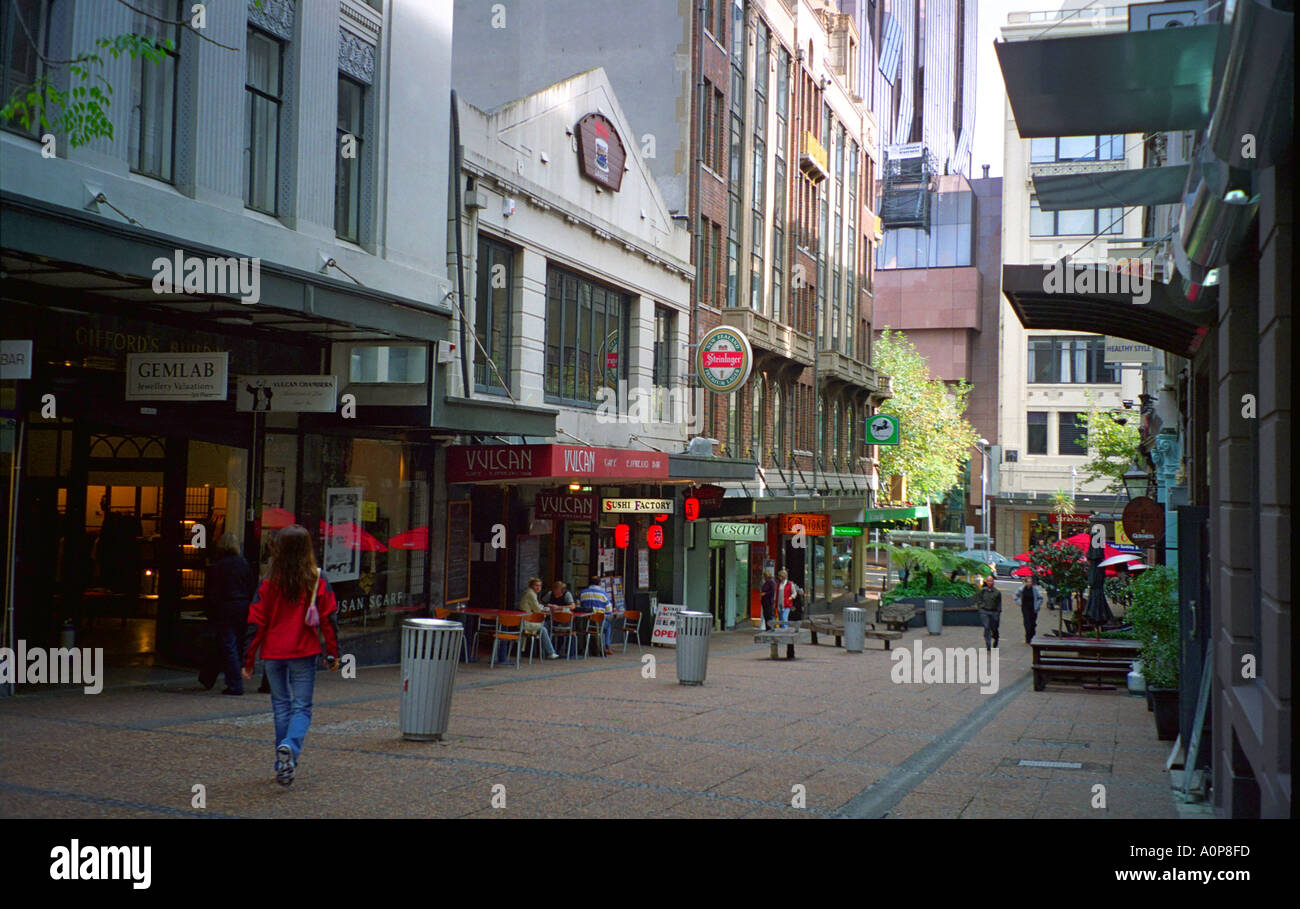 Vulcan Lane Street Scene Auckland New Zealand Stock Photo - Alamy