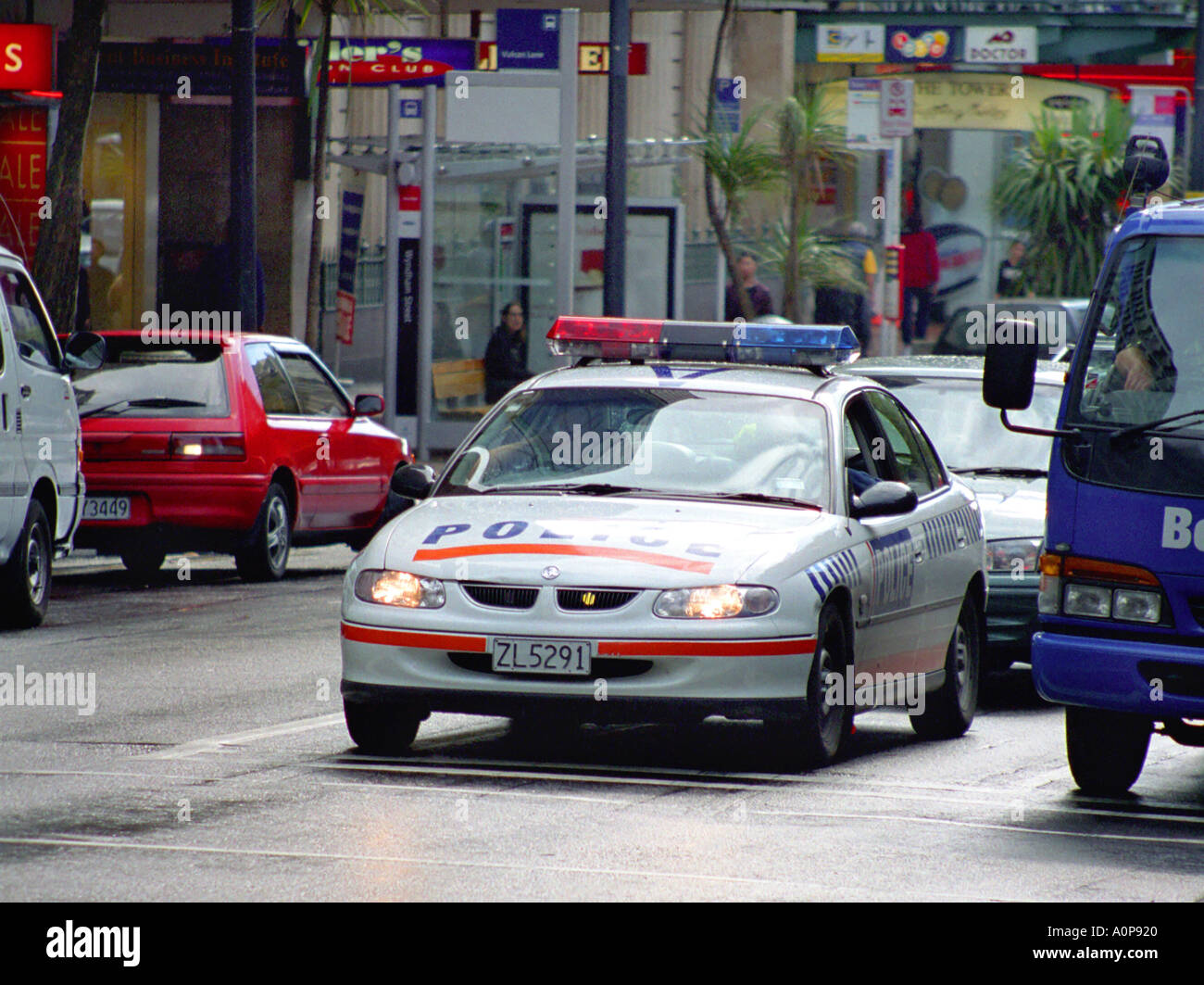 Police Car Queen Street Auckland New Zealand Stock Photo - Alamy