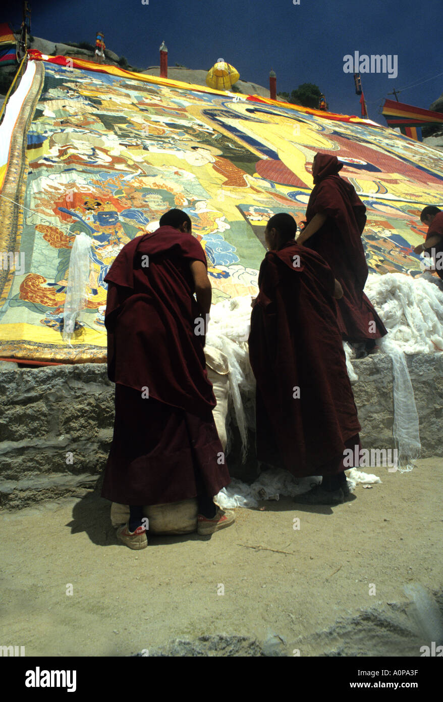 Tibetan buddhism wall painting holy hi-res stock photography and images ...