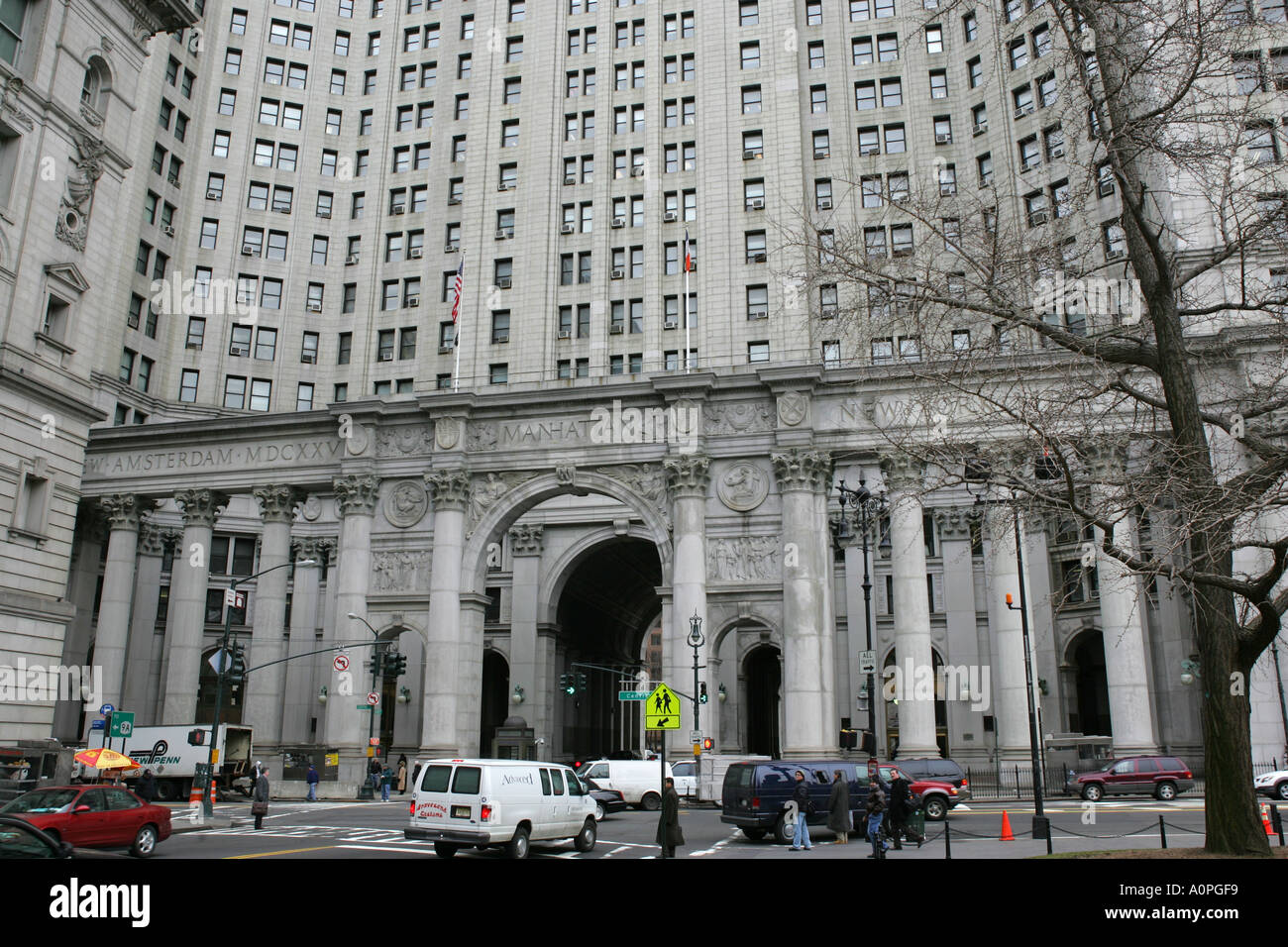 City hall downtown New York City Manhattan Island Brooklyn NYC USA ...
