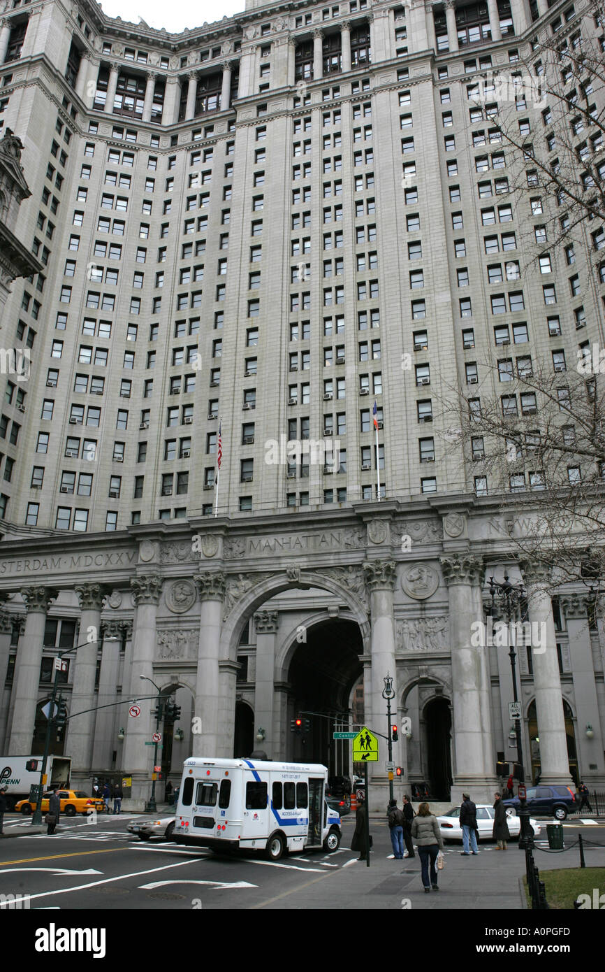 City hall downtown New York City Manhattan Island Brooklyn NYC USA ...