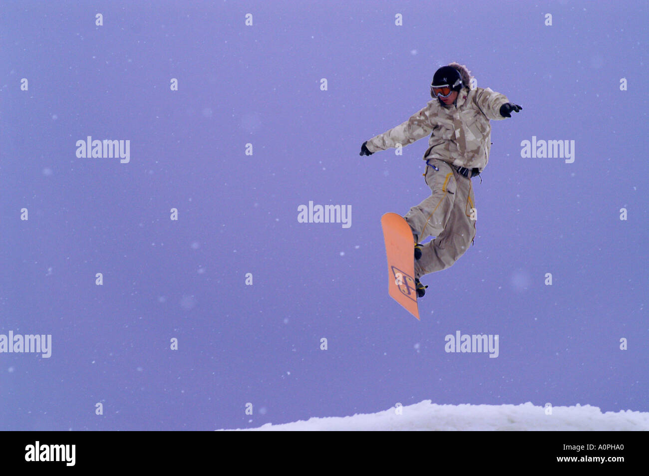 Snowboard Jumping competition Stock Photo - Alamy