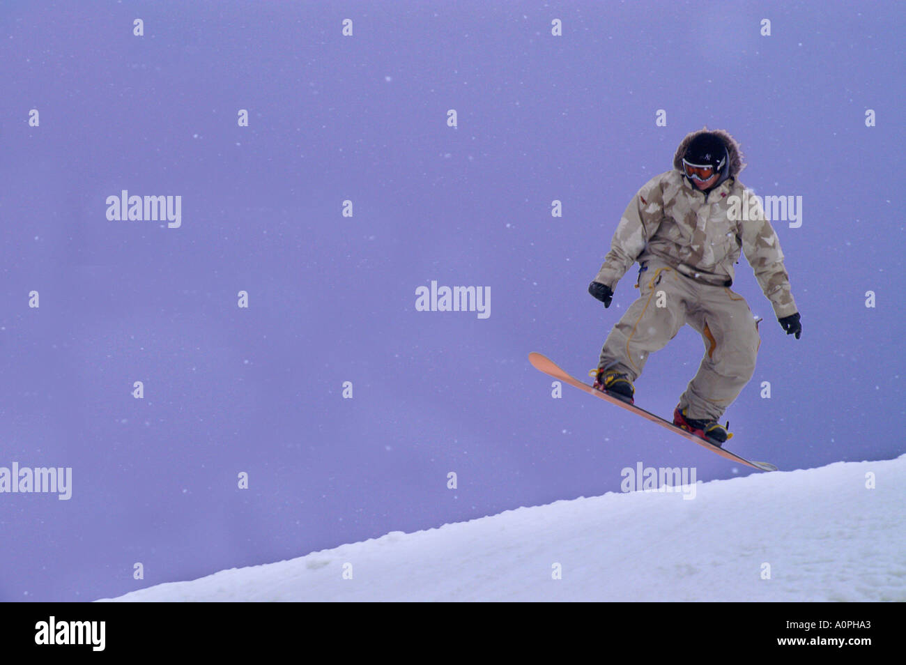Snowboard Jumping competition Stock Photo - Alamy